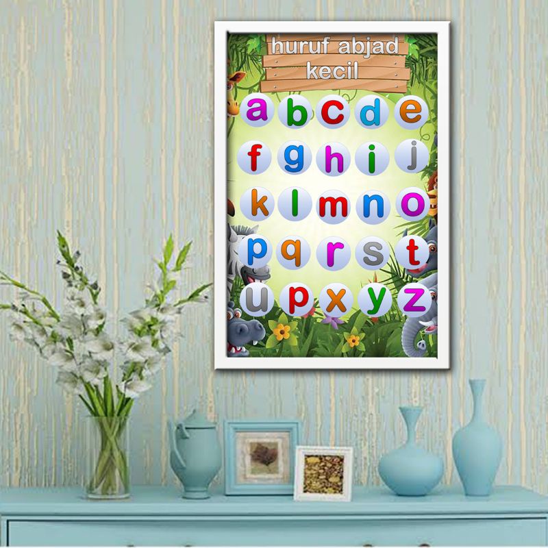 Jual Poster Mengenal Huruf abjad Paud TK SD Indonesia|Shopee Indonesia