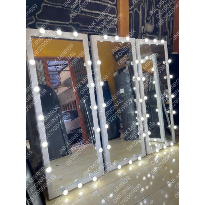 cermin bohlam Vanity mirror cermin lampu LED besar | Shopee Indonesia