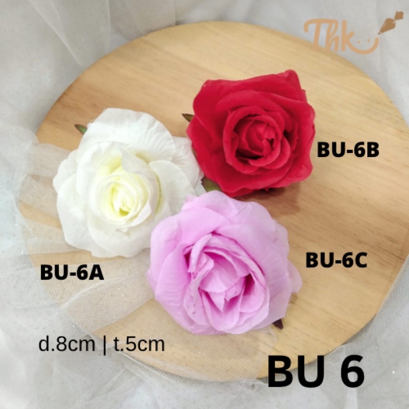 Jual BU6 - Hiasan Kue Cake Topper Bunga Artificial Rose Mawar | Shopee Indonesia