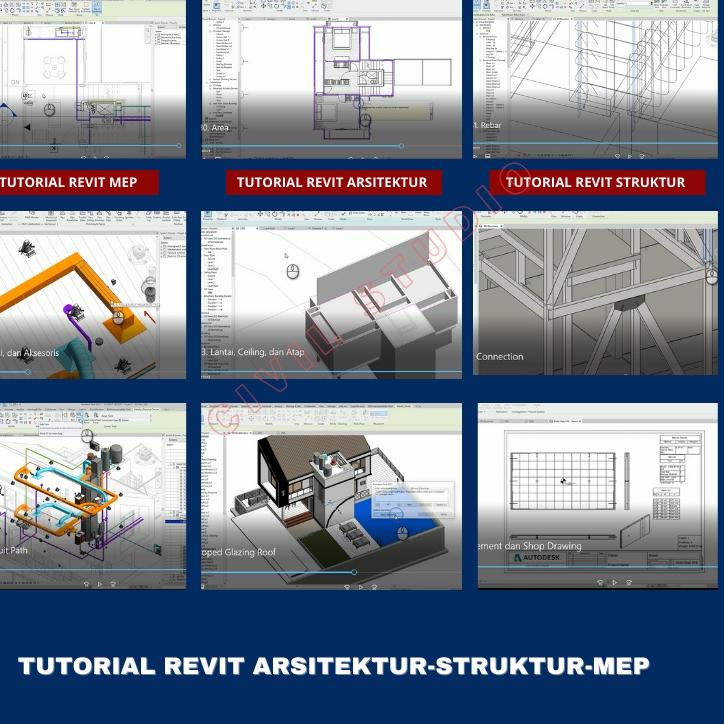 Jual [PRODUK T0LAJ] Tutorial Revit Bahasa Indonesia Lengkap (Arsitektur-Struktur-MEP) 8K8 ...