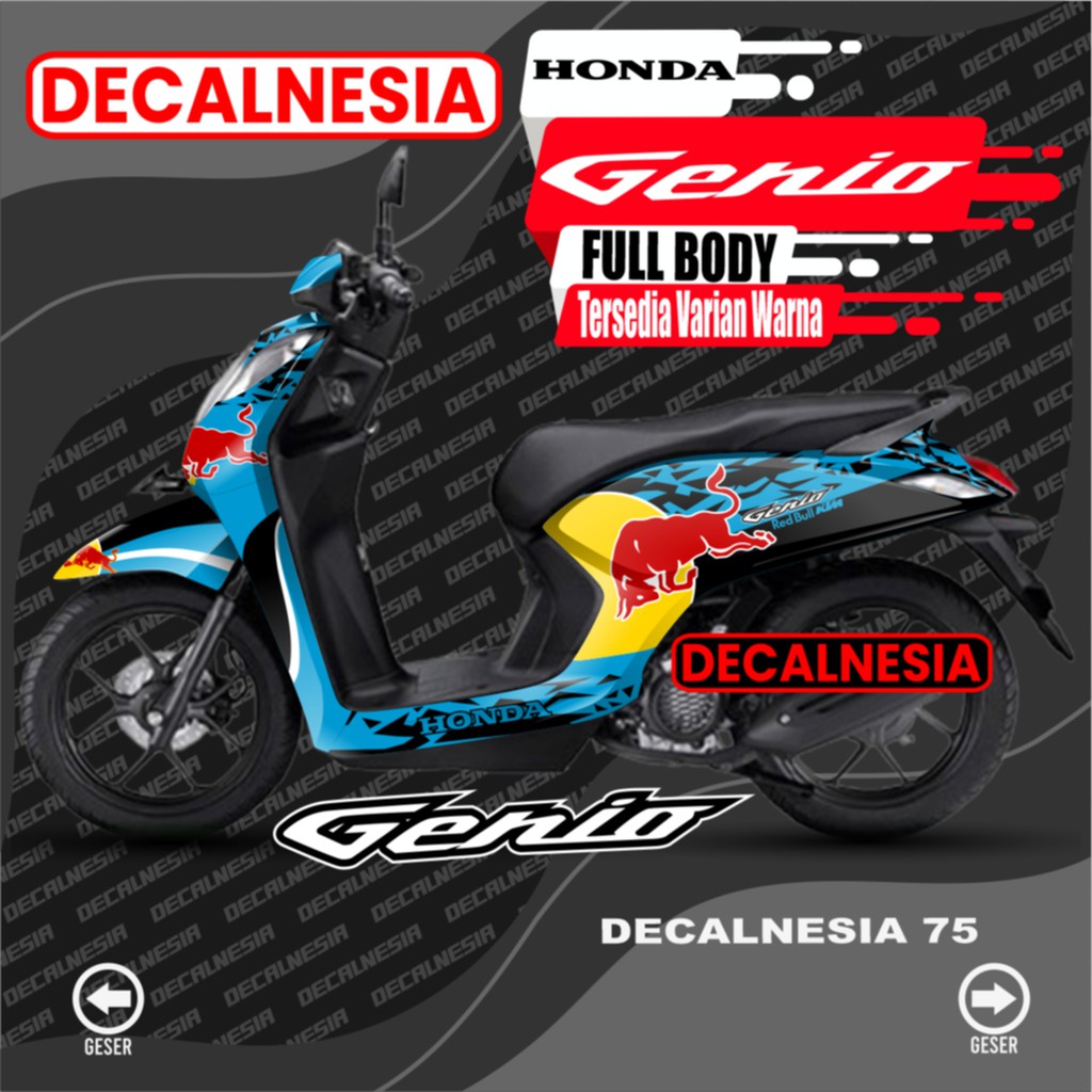 Stiker Genio Full Body Decal Genio Motor Modifikasi Variasi Dekal ...