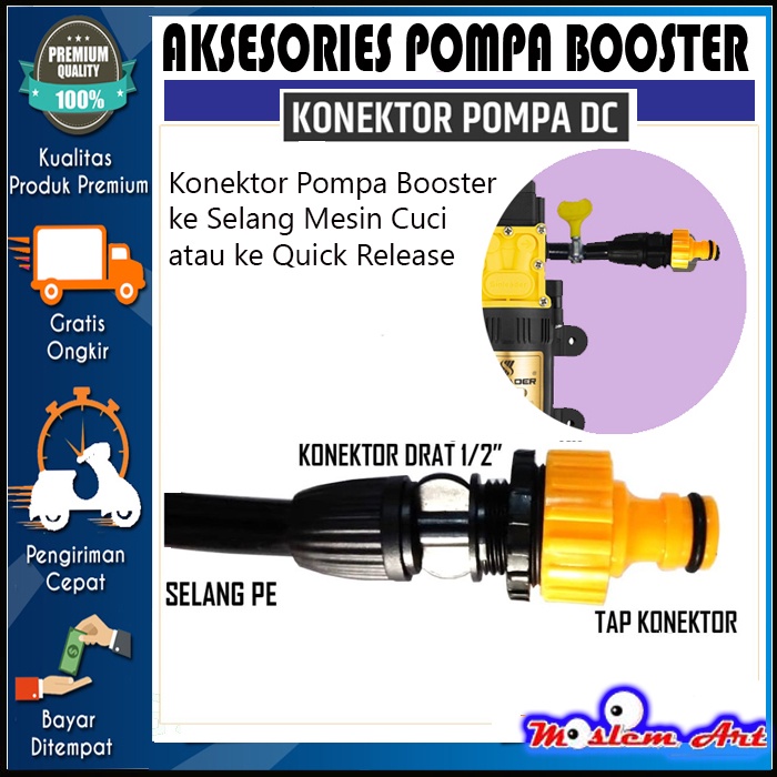 Jual PAKET SAMBUNGAN POMPA DC MODEL KLEM KE SELANG MESIN CUCI ATAU ...