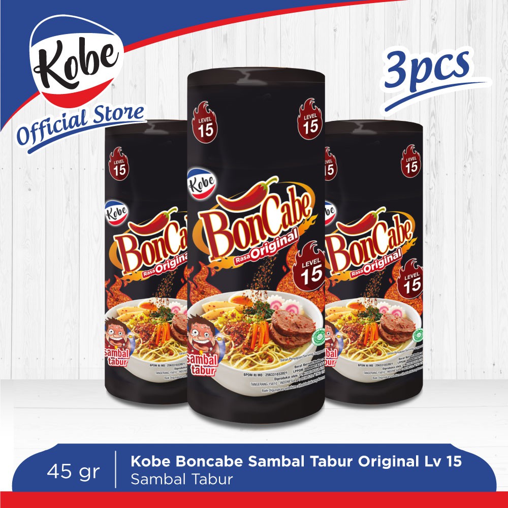 BonCabe Original Botol 45gr Level 15 Sambal Tabur (3pcs) | Shopee Indonesia