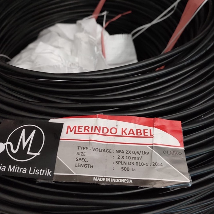 Jual KABEL DX / KABEL LVTC 2X10MM MERINDO ( ECER PER METER ) | Shopee ...