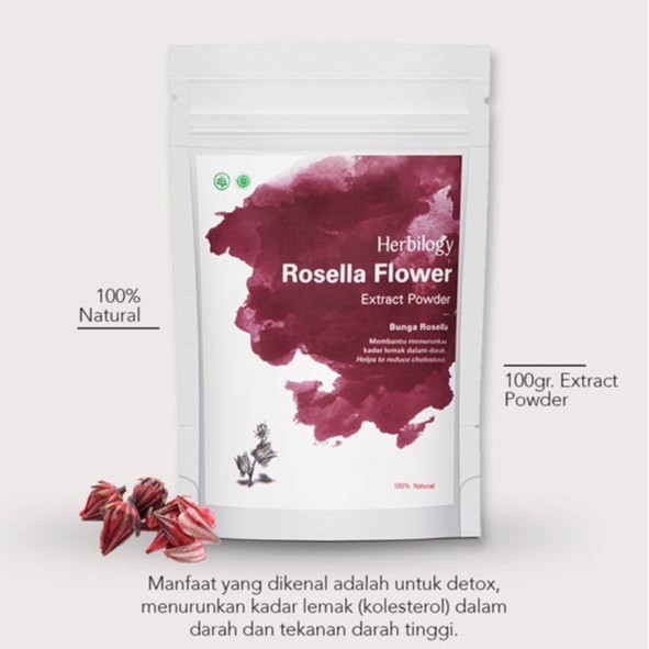 Jual Herbilogy Hibiscus Flower (Rosella) Extract Powder 100g | Shopee ...