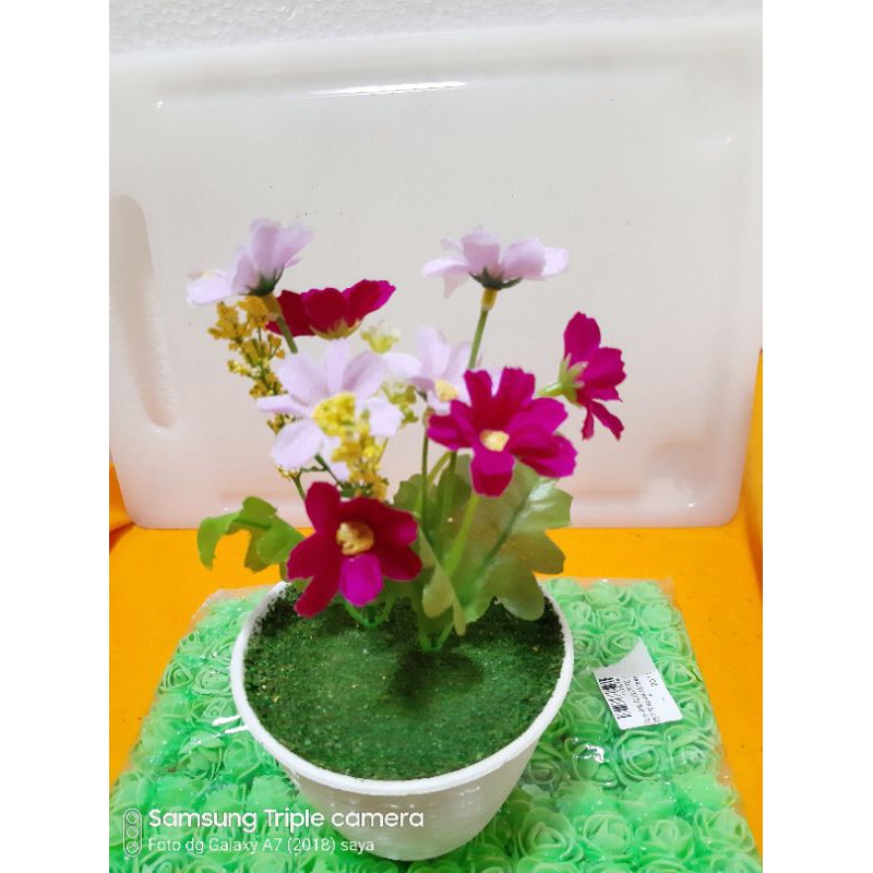PROMO! 5 Model rangkaian aster mini bunga artificial bunga hias pot ...