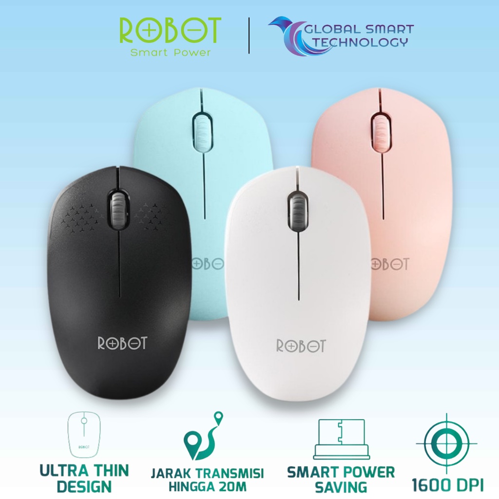 Jual Mouse Wireless Robot M210 2.4G Optical USB Mouse Gaming dengan ...
