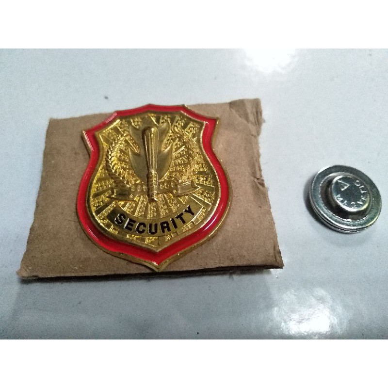 Jual pin bross pin security satpam magnetic tebal Indonesia|Shopee ...