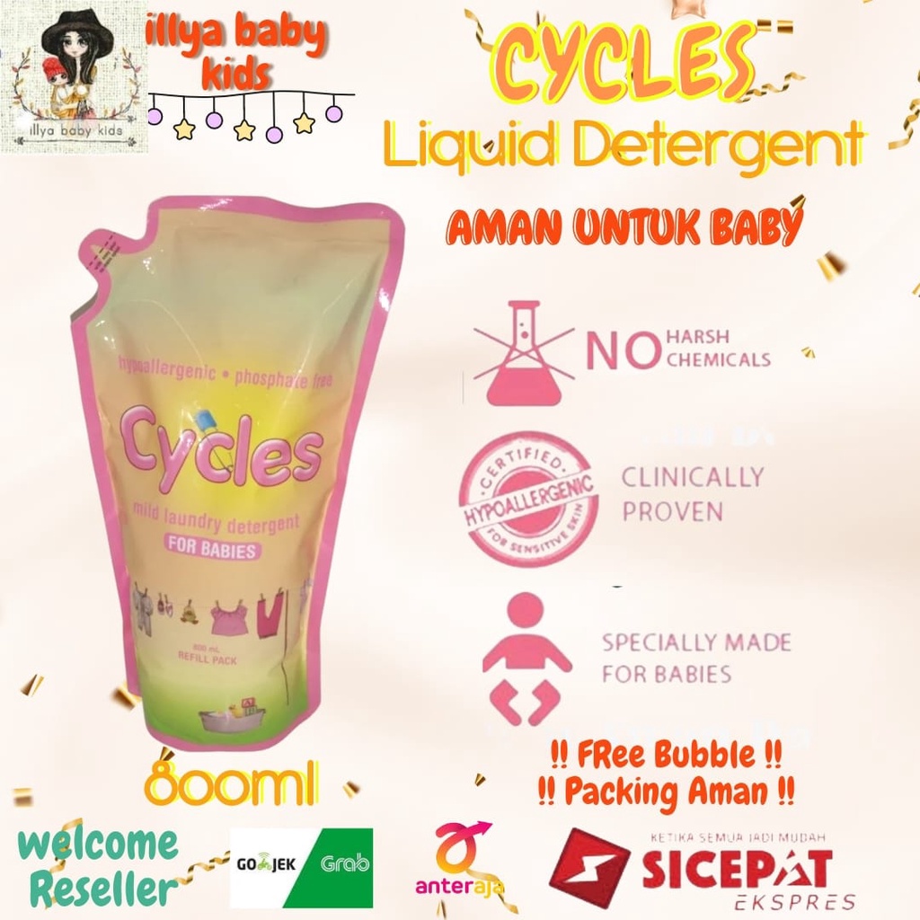 Jual Cycles Liquid Laundry Detergent Refill (800 ml) | Shopee Indonesia