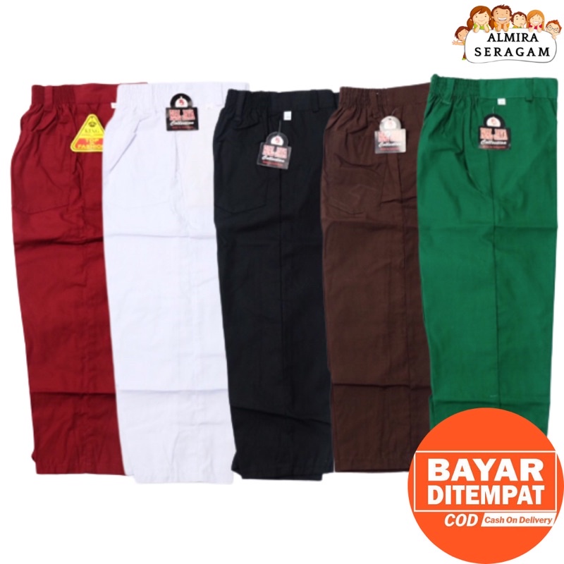 Jual CELANA PANJANG Sekolah SD Laki SD Seragam Sekolah SD MI Warna MERAH PUTIH HITAM COKLAT ...