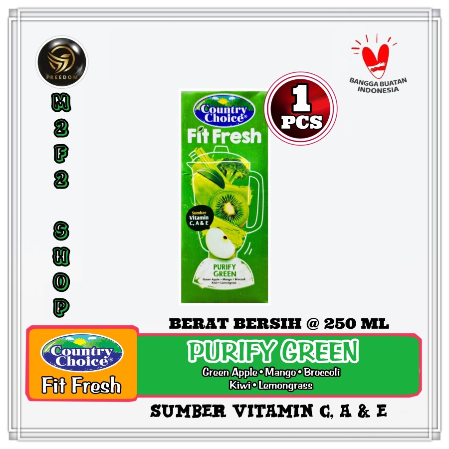 Jual Jus | Juice Country Choice Fit Fresh Purify Green - 250 ml ...