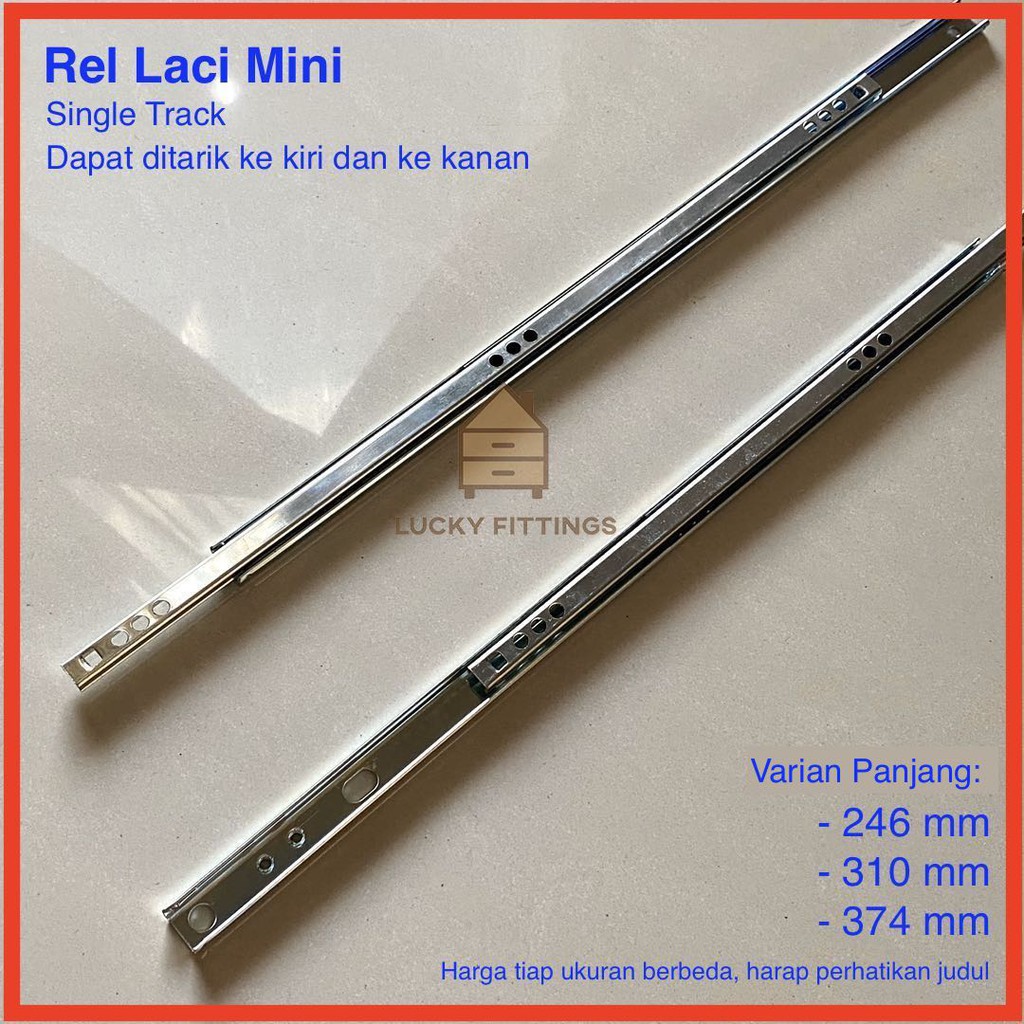 Jual Rel Laci Mini Slide 310 mm / 31 cm Single Track Meja Keyboard ...