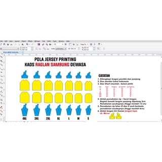 Jual POLA JERSEY KAOS RAGLAN SAMBUNG ( File CorelDraw ) | Shopee Indonesia