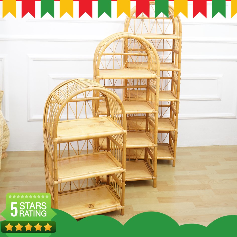 Jual RAK ROTAN BERSUSUN 3 4 5 BENTUK OVAL LENGKUNG KOKOH KUAT | Shopee ...
