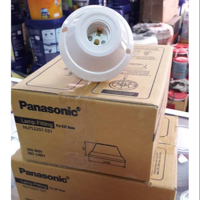 Jual Fitting lampu panasonic NLP52201 031 e27 fitting plafon bulat ...