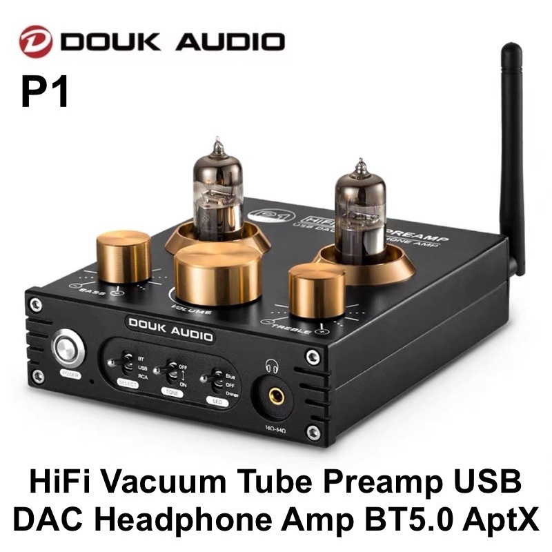 Jual DOUK AUDIO P1 HiFi Vacuum Tube Preamp USB DAC Headphone Amp BT5.0 AptX | Shopee Indonesia