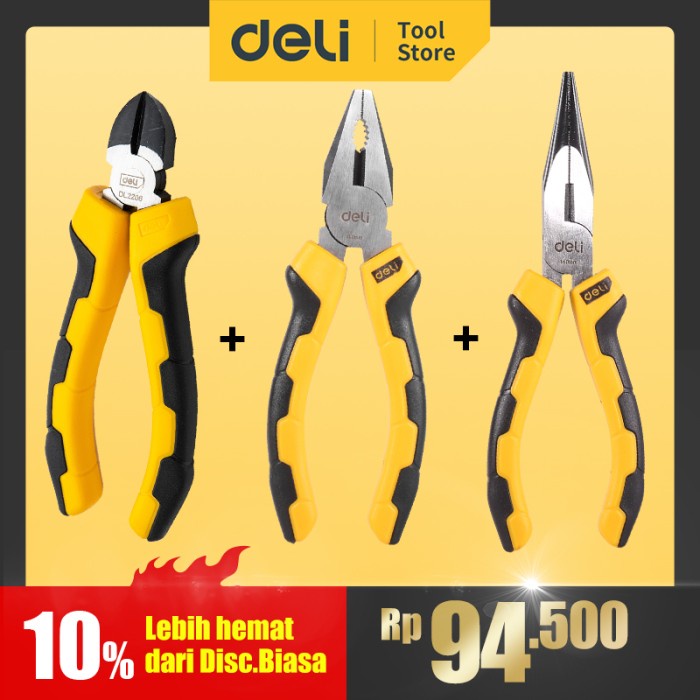 Jual Deli Tang Set - Tang Kombinasi Tang Lancip Tang Potong 1 Set 6 ...