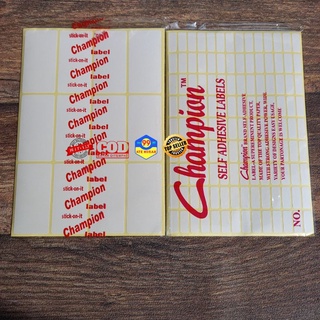Jual LABEL CHAMPION/LABEL harga 112/LABEL undangan 103/self adhesive ...