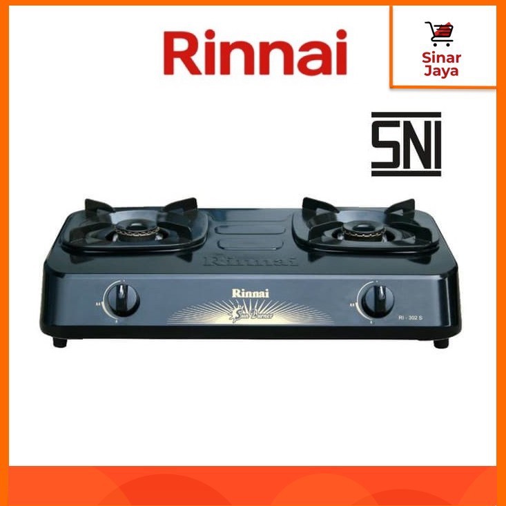Jual RINNAI RI-302S / RI-302 S Kompor Gas 2 Tungku Sun Burner (Hemat Gas) Indonesia|Shopee Indonesia