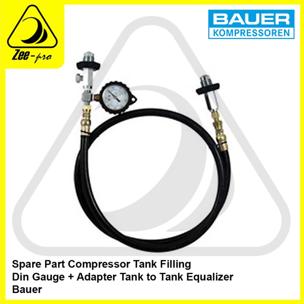 Jual Spare Part Compressor Tank Filling Din Gauge + Adapter Bauer Scuba ...