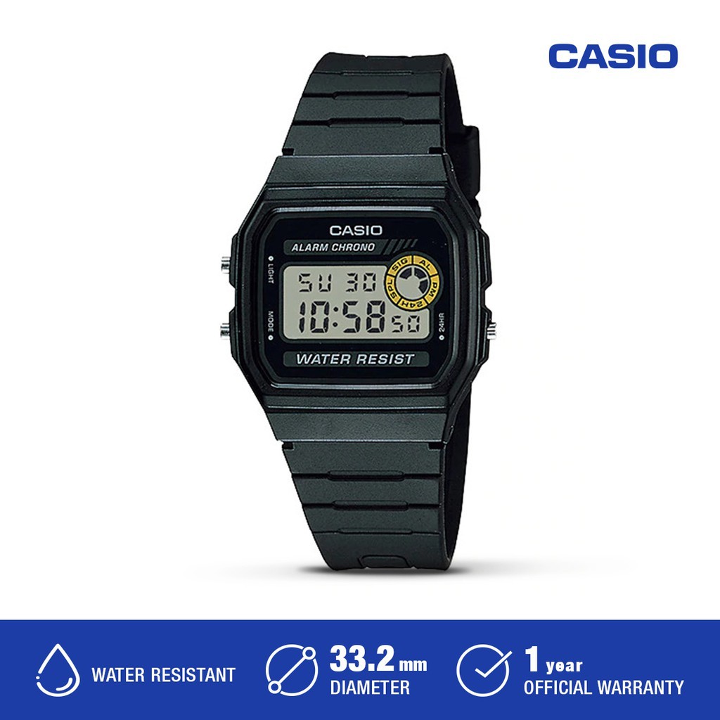 Jual Jam Tangan Casio Unisex Digital Hitam F-94WA-8DG | Shopee Indonesia