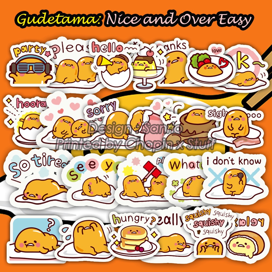 Jual Sticker Pack Gudetama Nice and Over Easy (Sanrio) / Stiker Telur ...