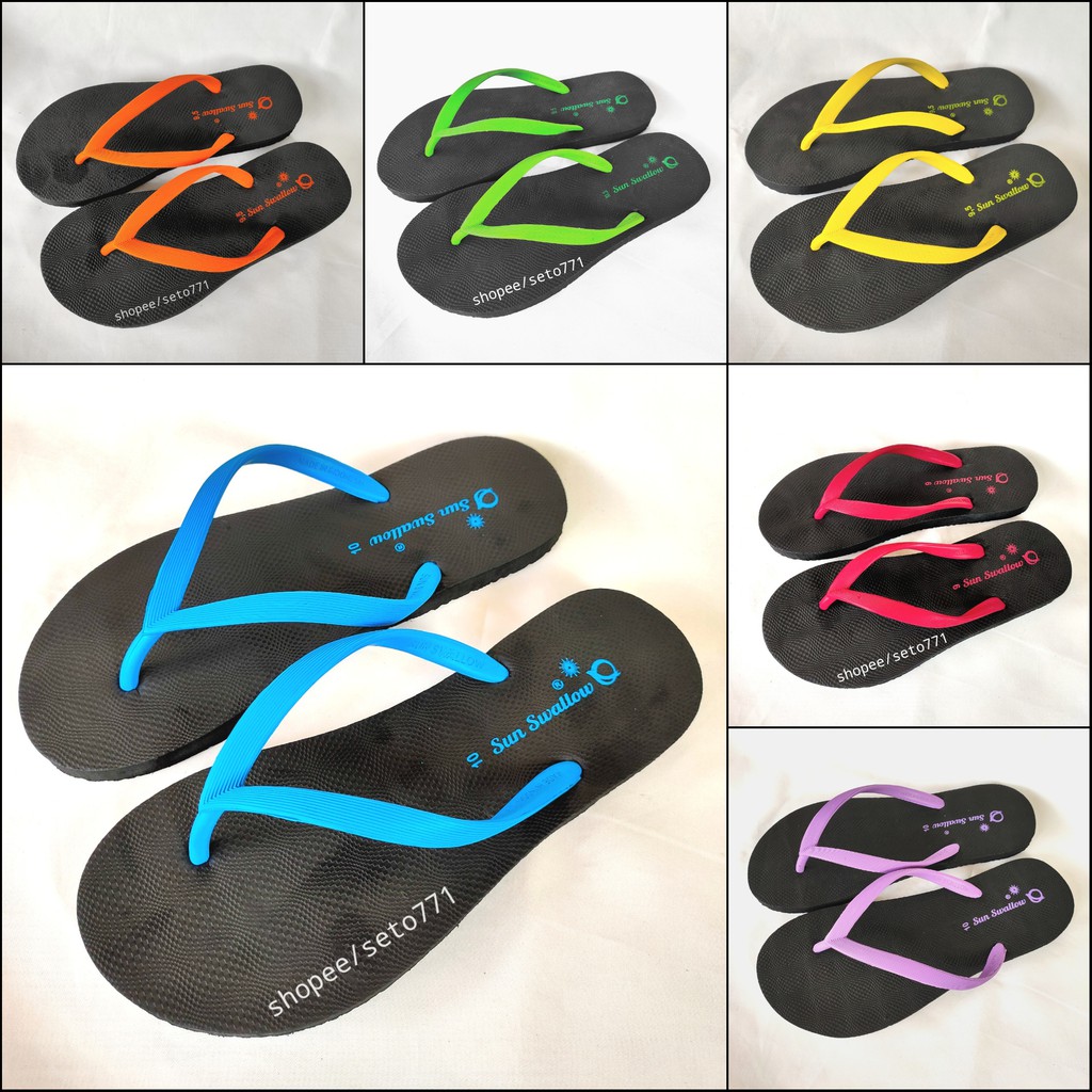 Jual SunSwallow Lumina Premium Sandal Japit Cewek Hitam Sun Swallow ...