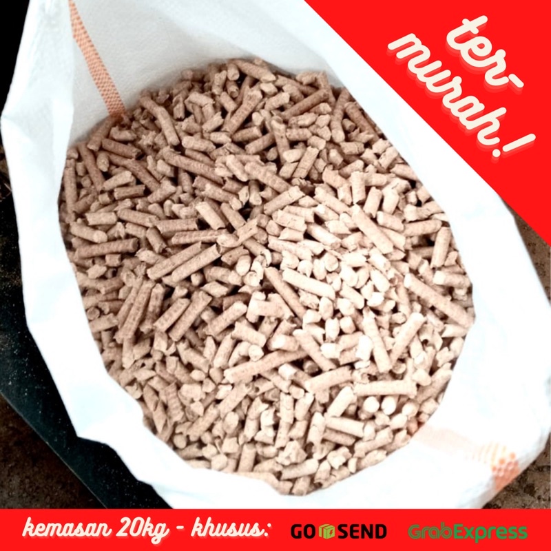 Jual Wood Pellet 20kg Pelet Kayu Alas Kandang Pengganti Pasir Kucing ...