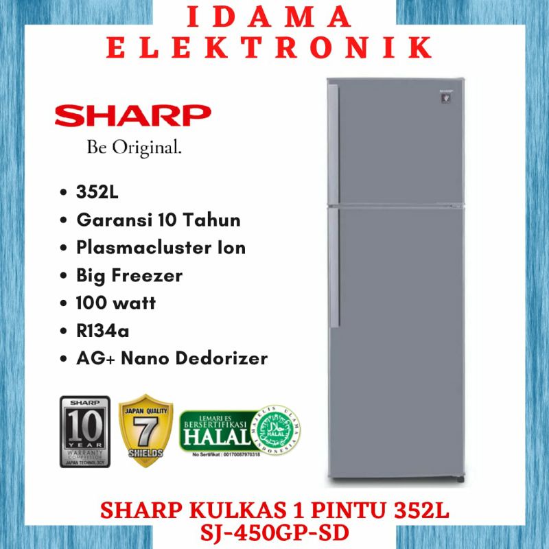 Jual SHARP Kulkas 2 pintu SJ-450GP-SD | Shopee Indonesia