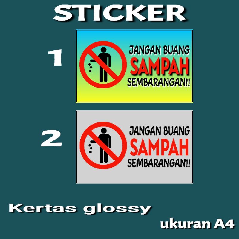 Jual STICKER TULISAN BUANGLAH SAMPAH GH1 | Shopee Indonesia
