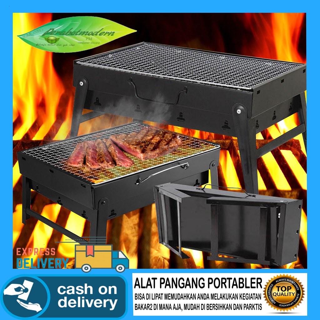 [ COD ] Alat Panggang Barbeque Grill Portable Roekre / Panggangan Grill ...