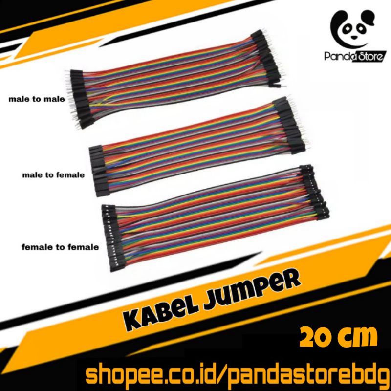 Jual Kabel Jumper Male to Male | Male to Female | Female to Female 20cm ...
