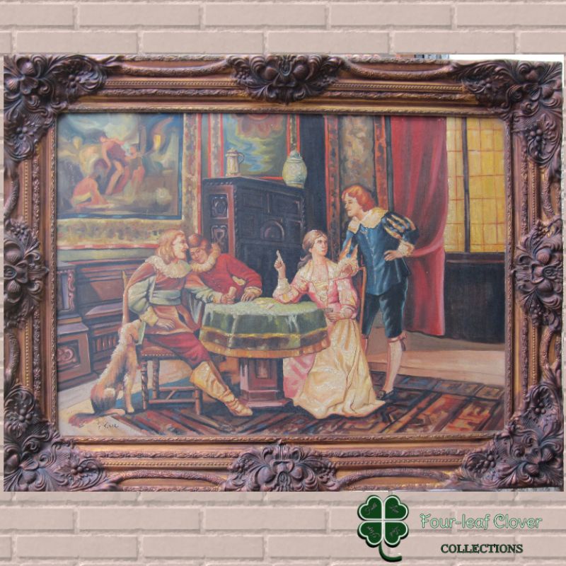 Jual Lukisan Eropa Klasik Pemain Kartu Indonesia|Shopee Indonesia