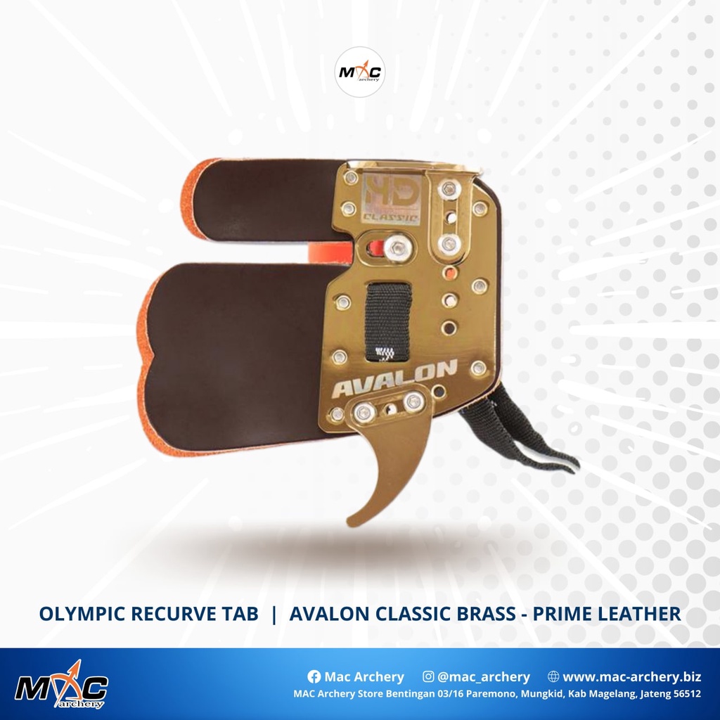 Jual Fingertab Avalon Classic Brass Prime Leather finger tab busur ...