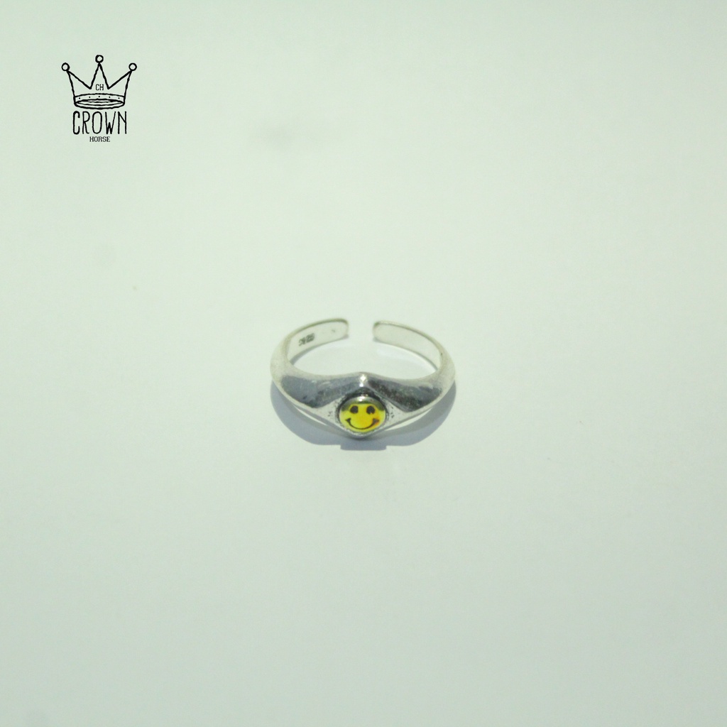 Jual DIAMOND SMILE RING BY CROWN // CINCIN SENYUM BENTUK DIAMOND PRIA WANITA TITANIUM STAINLESS ...