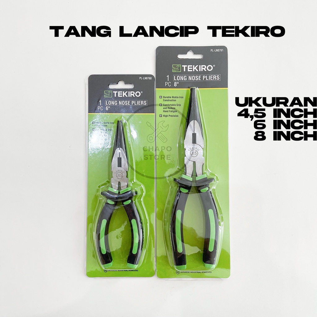 Jual Tekiro tang lancip 4,5 6 8 inch long nose pliers | Shopee Indonesia