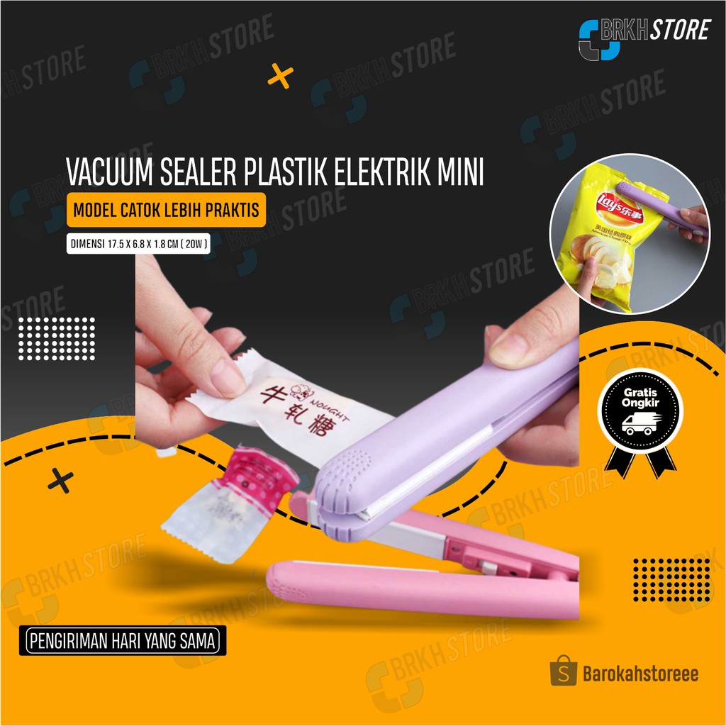 Jual Vacum Sealer Alat Pres Plastik Makanan Model Catok Aiboduo Mini ...