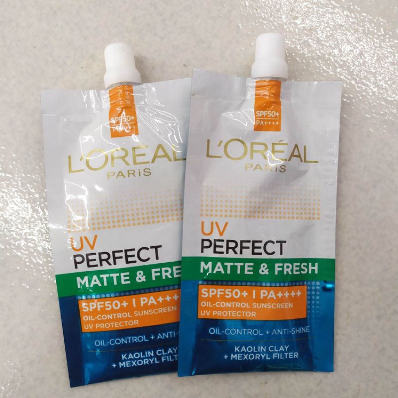 Jual Loreal Sunscreen matte and fresh sachet | Shopee Indonesia
