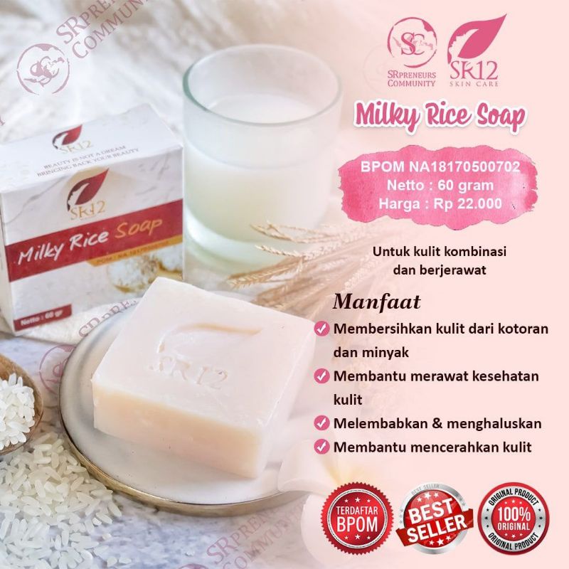 Jual Sabun Beras Susu SR12 Hand Soap Milky Rice Untuk Tipe Kulit Wajah ...