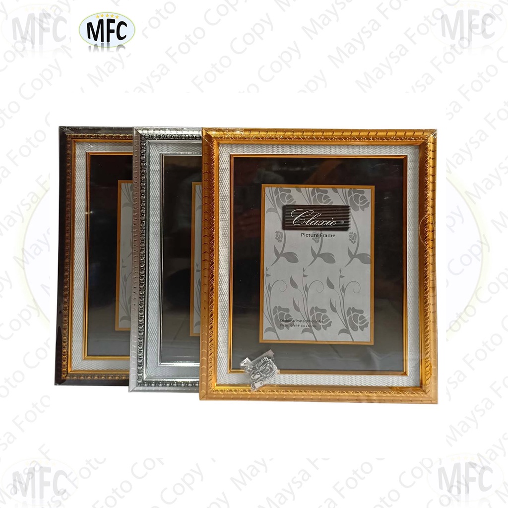 Jual Bingkai foto 25x35 Linen Ukir 3cm Emas Silver Coklat | Shopee ...