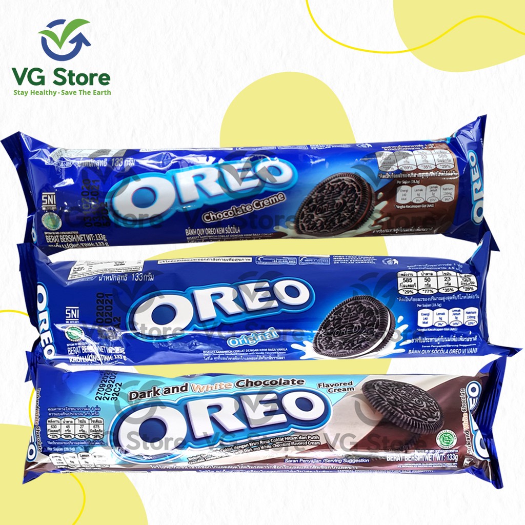 Jual Biskuit Oreo Original / Dark and White Chocolate Vegan Vegetarian ...