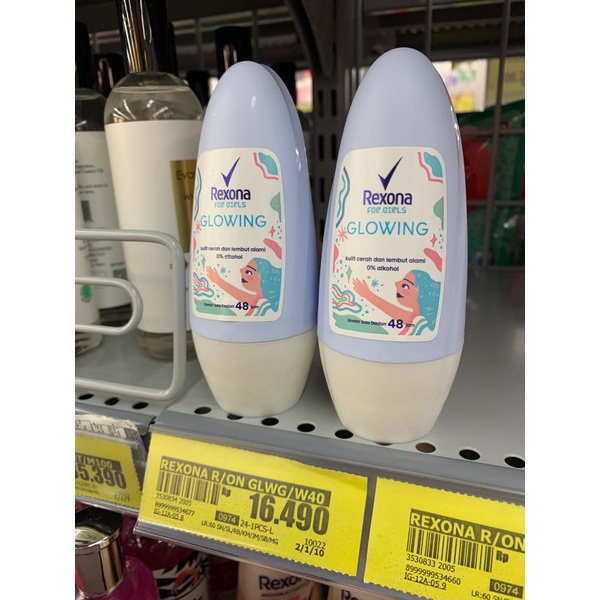 Jual rexona roll on deodorant deodoran glowing biru dan dreamy pink exp ...
