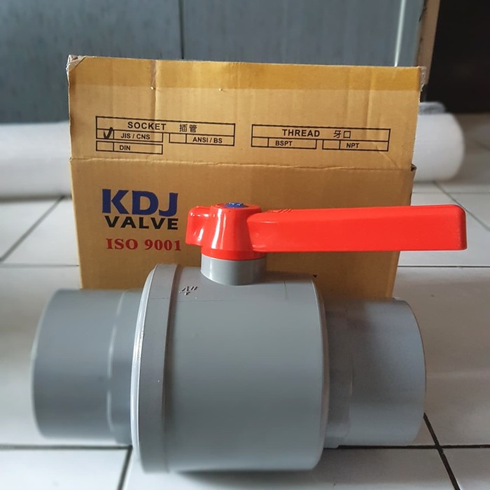 Jual Ballvalve 4 inch / Ball Valve 4 dim 4" / Stop kran PVC 4" KDJ | Shopee Indonesia