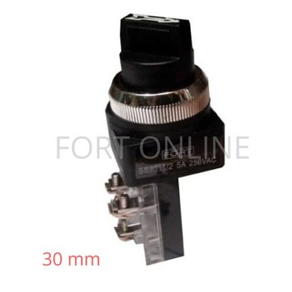 Jual SS 3011 Selector Switch 30mm on off u on | 30 mm MERK FORT ...