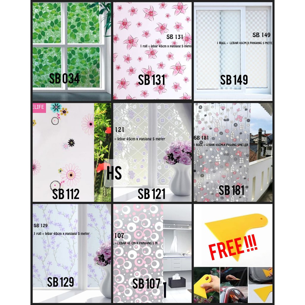 Jual V8- STIKER KACA SANBLAST KACA SUNDBLAST KACA WALLSTIKER KACA ...