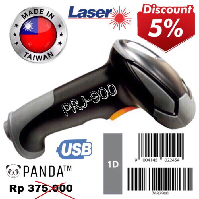 Jual Barcode Scanner Panda PRJ-900 1D Scanner | Shopee Indonesia