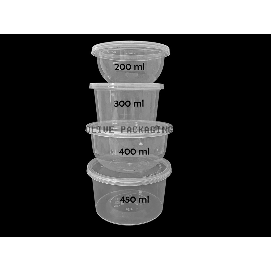 Jual Mangkok Plastik / Thinwall Cup Bowl / Anti Tumpah - Bulat 400 mL ...
