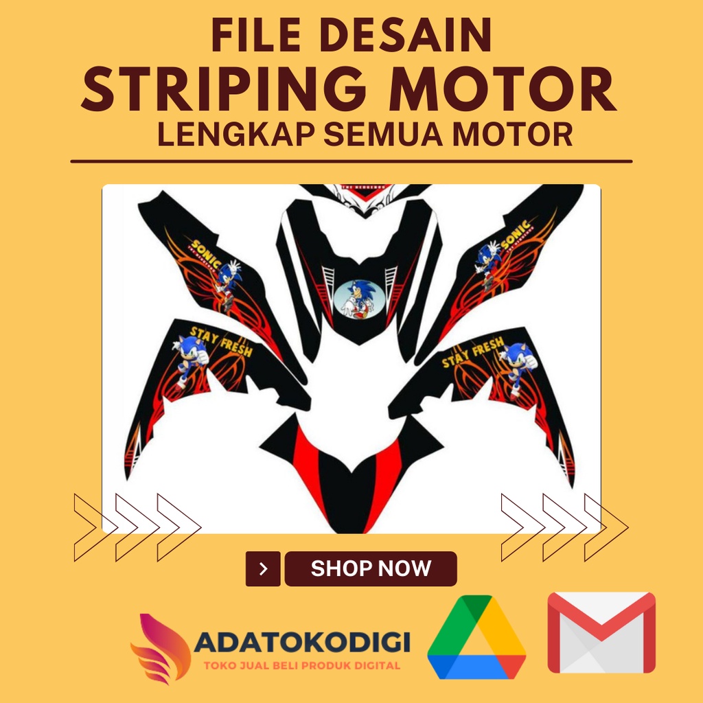 Jual Jual file Desain siap cetak decal striping motor mobil dan stiker ...