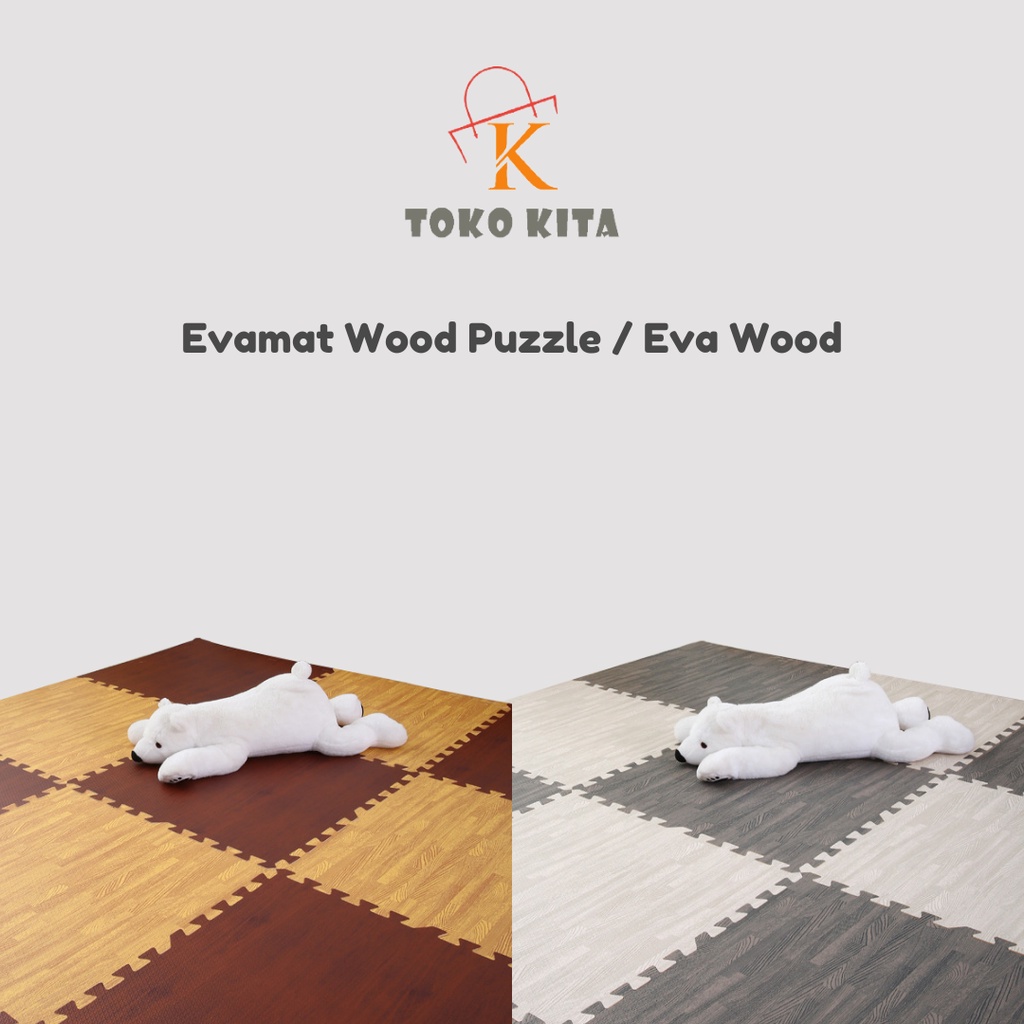Jual Puzzle Alas Lantai Evamat Wood / Karpet Eva Puzzle Motif Kayu ...