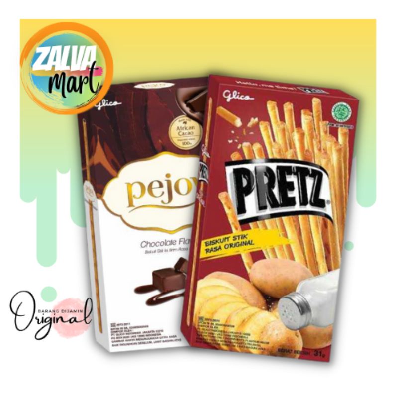 Jual Glico Pejoy Biskuit Stik Chocolate 37 g + Pretz biskuit rasa ...